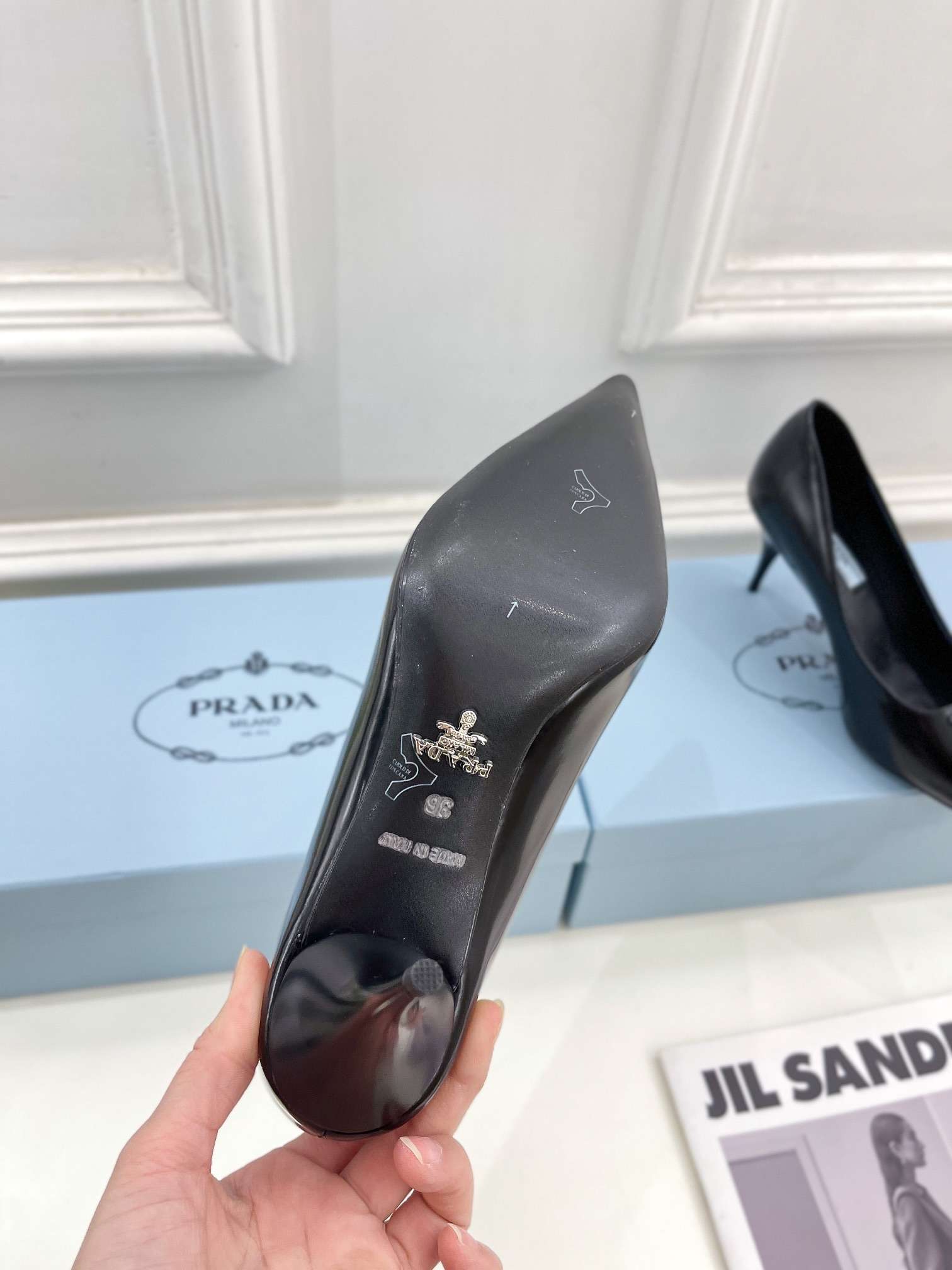 Prada Spike Pumps Black For Women - Dealiax