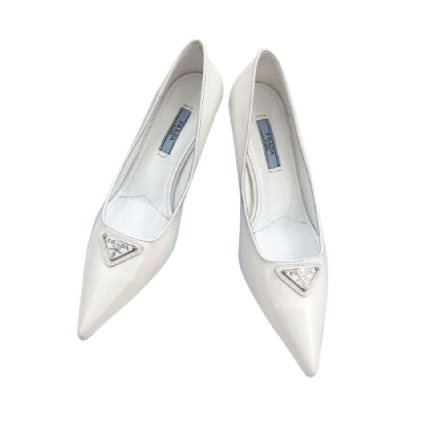 Prada Spike Pumps White For Women - Dealiax