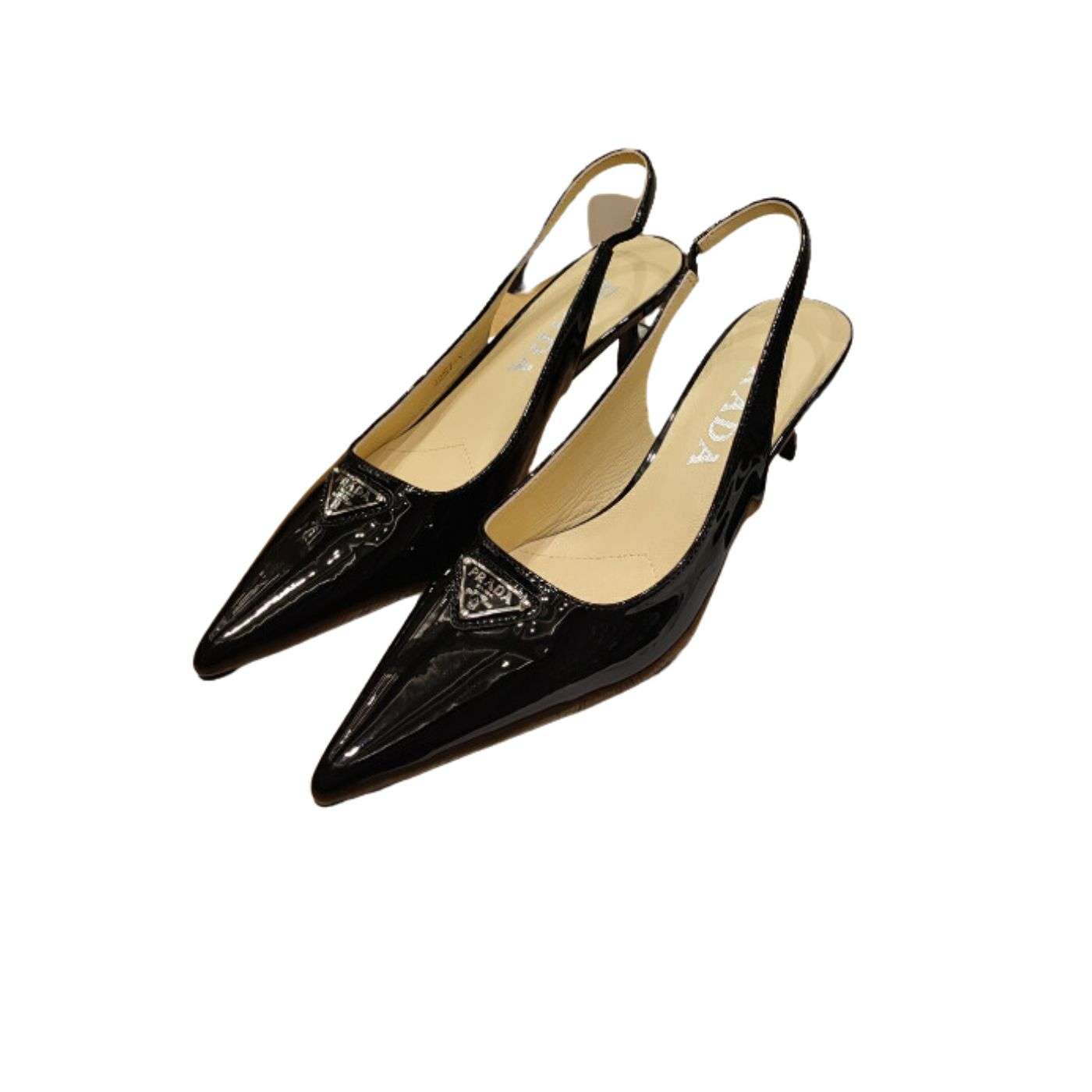 Prada Slingback Spike Pumps Black For Women - Dealiax