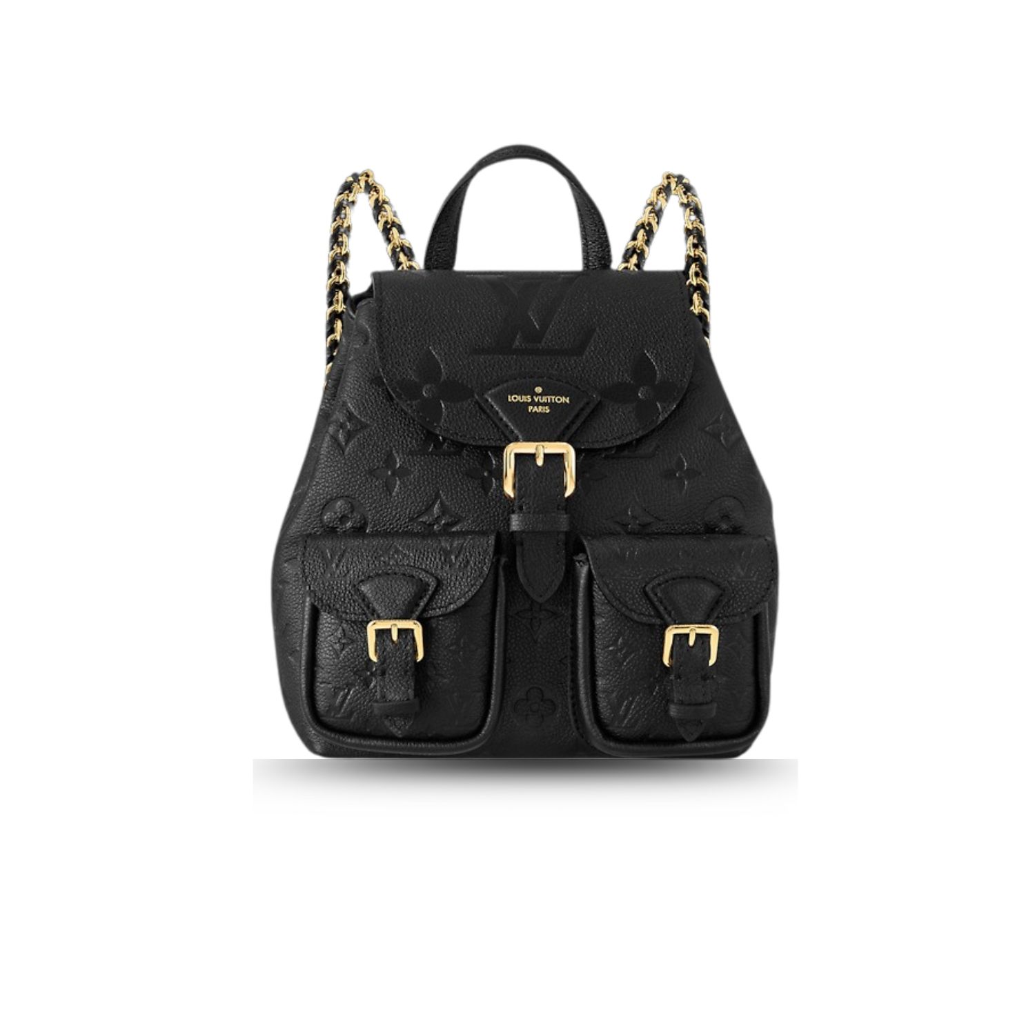 Louis Vuitton Backup Monogram Empreinte Black For Women 20cm/7.9in ...