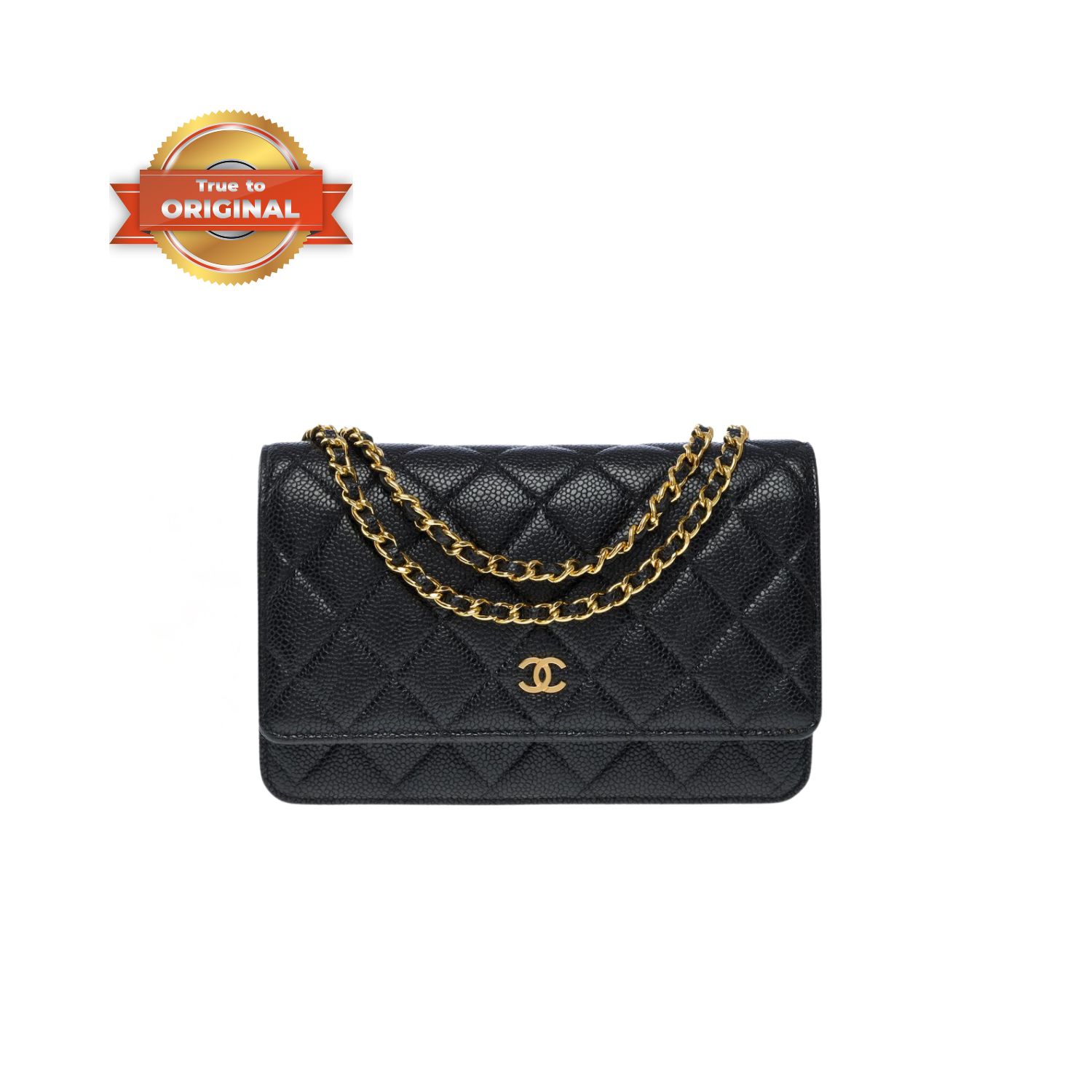 [True-to-ORIGINAL] Chanel CO-CO Classic Wallet On Chain 19cm/7.5in Gold ...