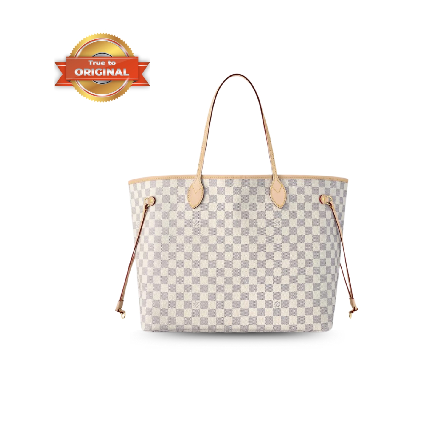 [True-to-ORIGINAL] Louis Vuitton Neverfull GM Tote Bag Damier Azur Canvas Beige For Women 39cm ...