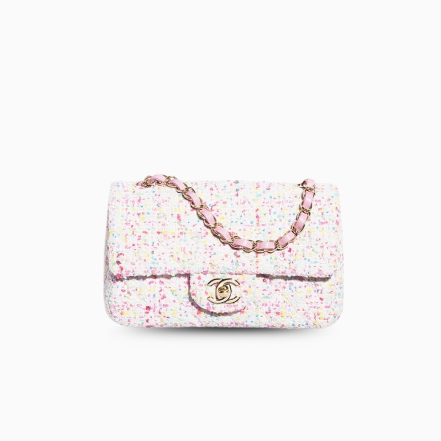 Chanel Mini Classic Handbag Multicolor 7.9in/20cm For Women A69900 ...