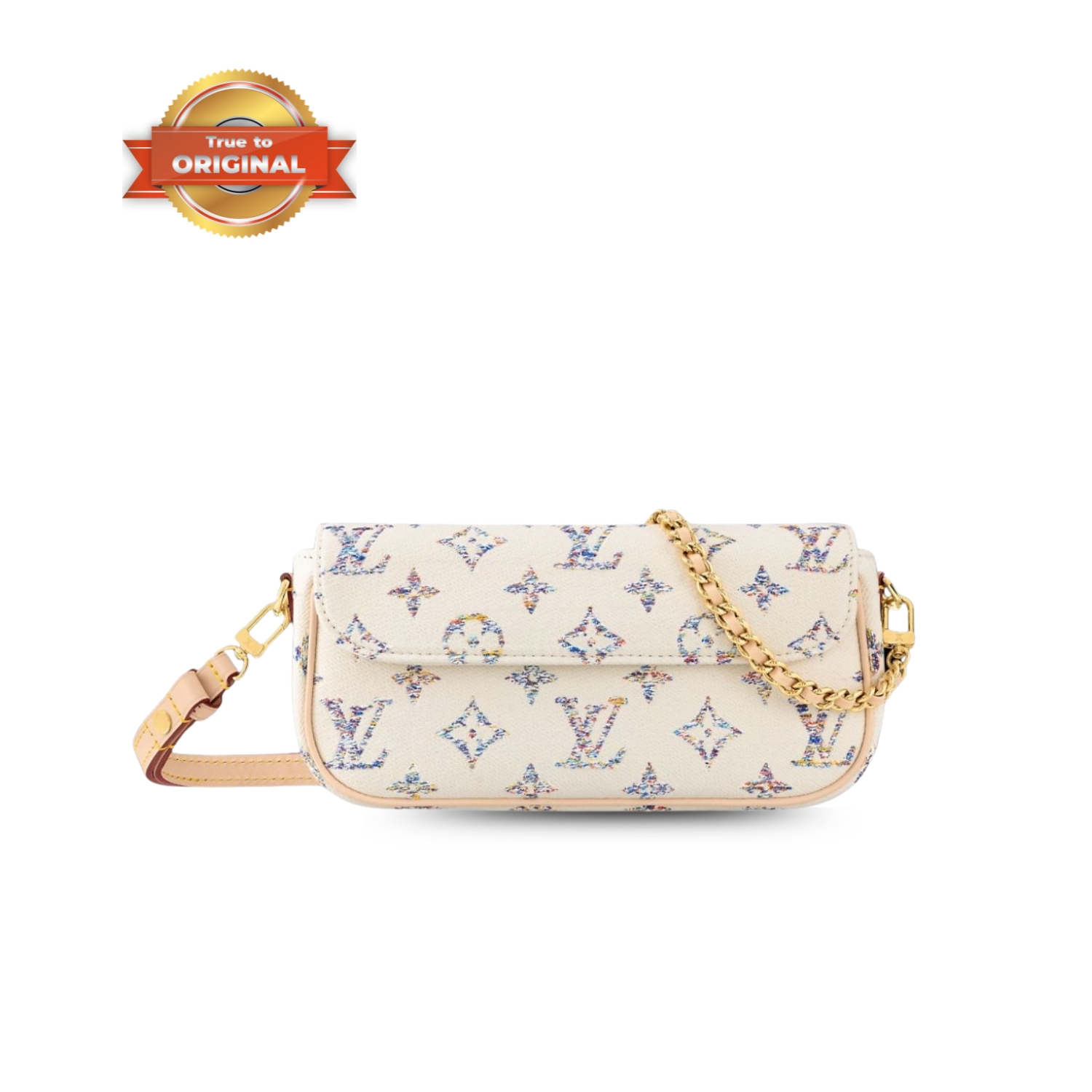 [True-to-ORIGINAL] Louis Vuitton Wallet On Chain Ivy Multicolor White ...