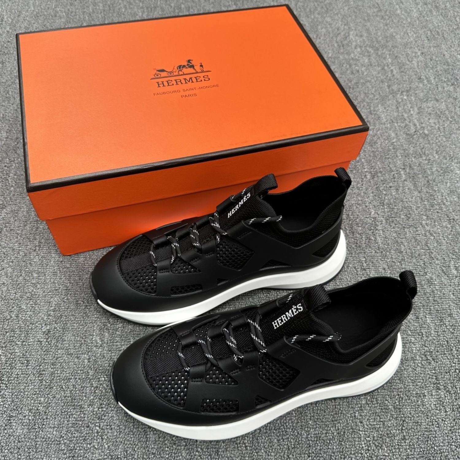 Hermes Katana Sneaker Black For Men - Dealiax