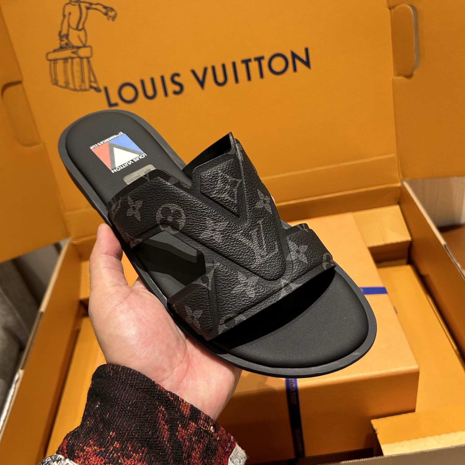 Louis Vuitton Oasis Mule Monogram Black For Men - Dealiax