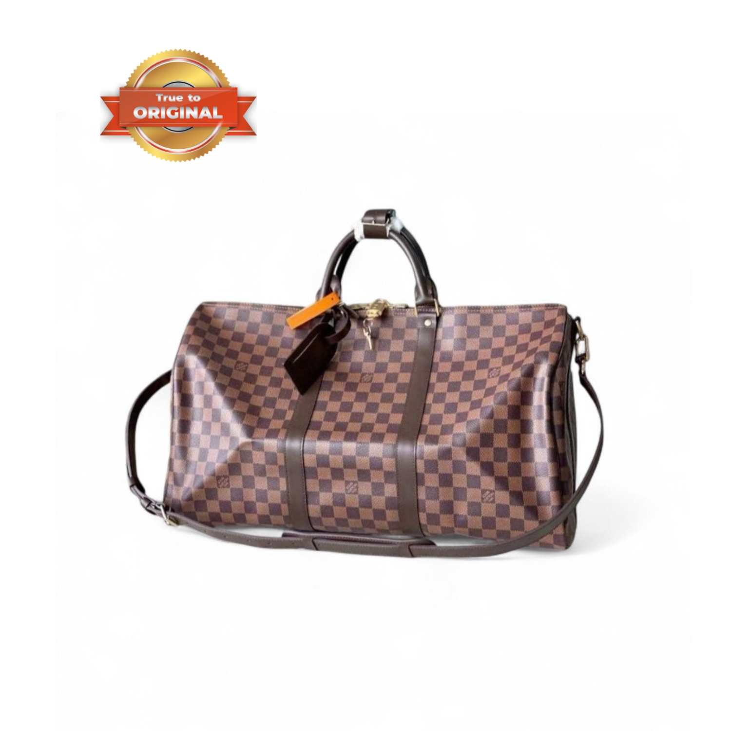[True-to-ORIGINAL] Louis Vuitton Keepall Bandoulière 50 Damier Ebene Canvas Bag Brown For Men 19 ...