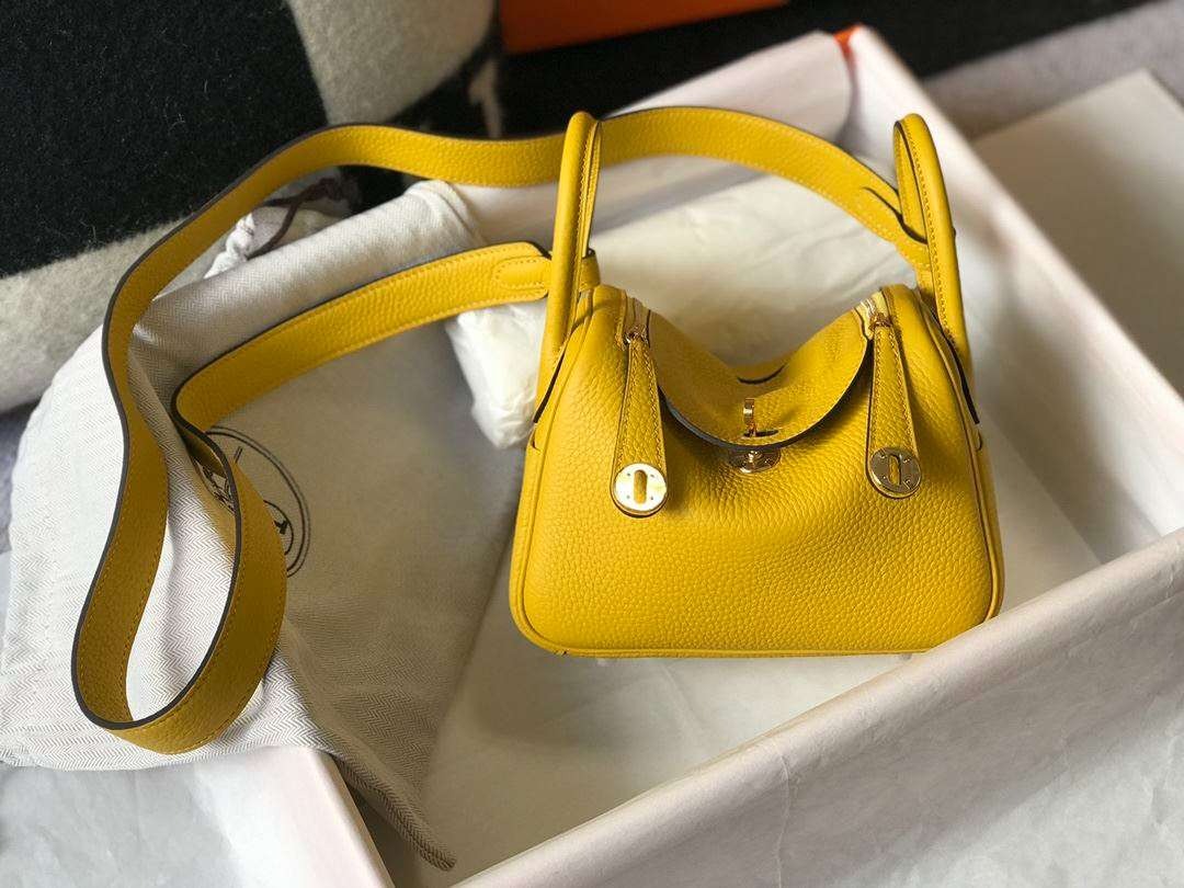 Hermes Lindy Mini Yellow For Women 19cm / 7.4in