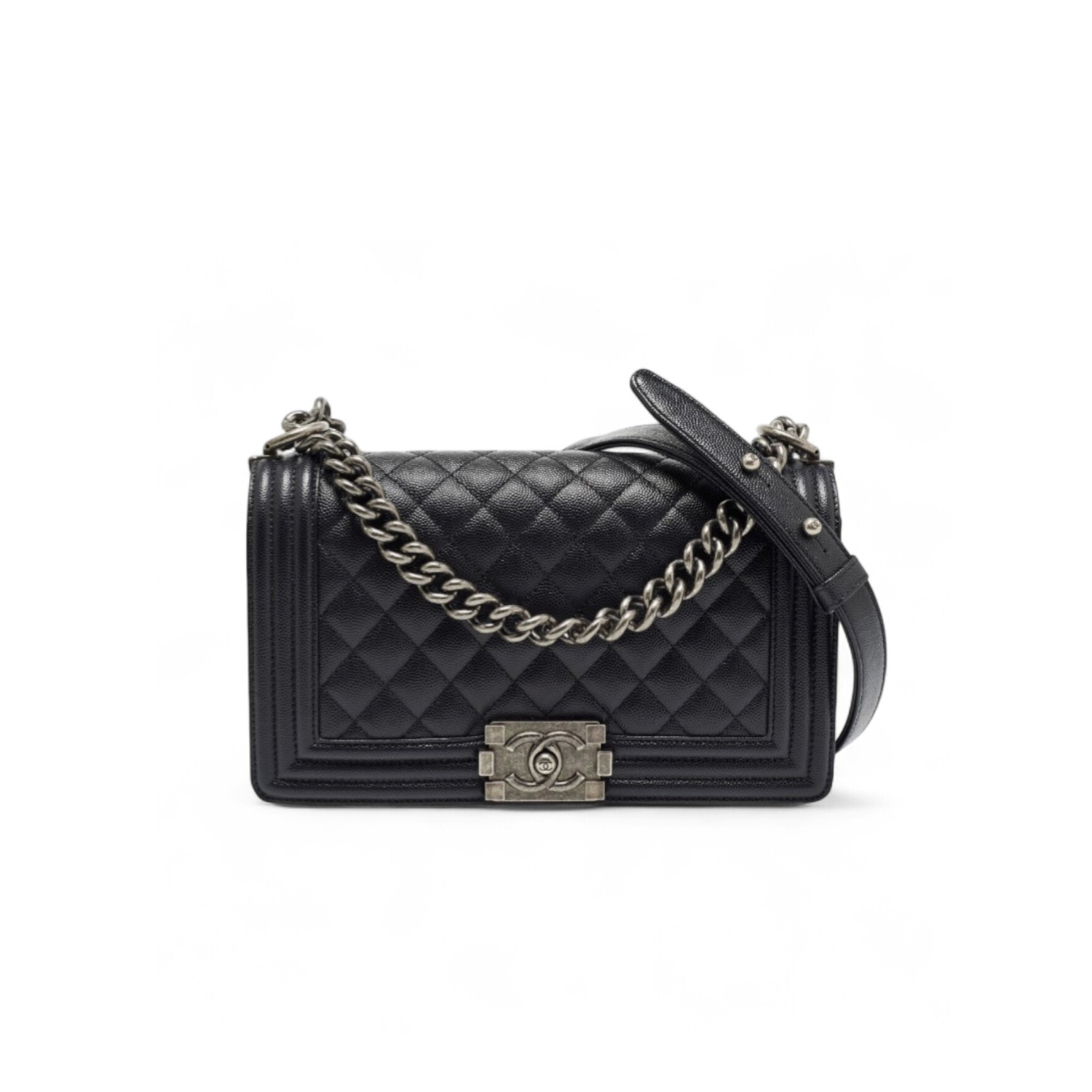 Chanel Boy Black For Women 25cm/9.8in A67086 - Dealiax