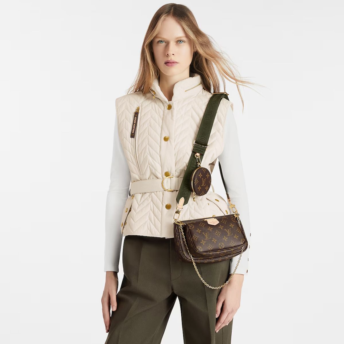 Louis Vuitton Multi Pochette Accessoires Monogram Canvas Khaki For ...